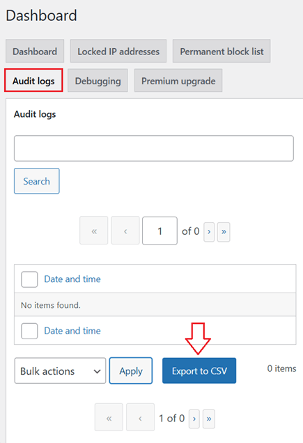 All In One Security Audit Logs | Mbrsolution